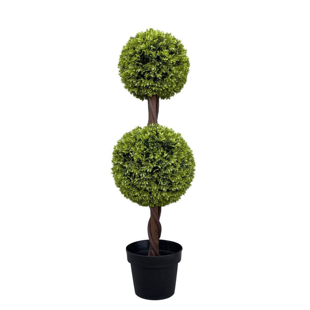 Artificial Topiary Double Boxwood Ball Tree 90cm – Evergreenery
